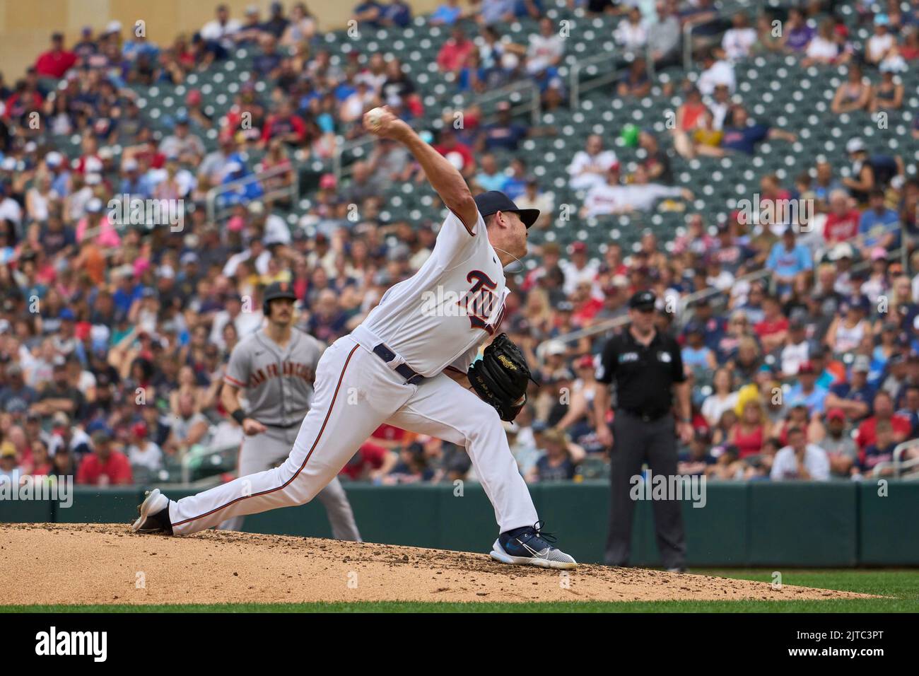 Minneapolis, US, August 28 2022: Minnesota pitcher Emilio Pagan (12 ...
