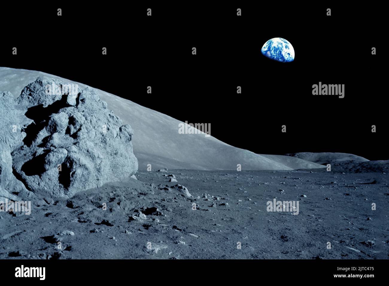 View of the surface of the moon.Elements of this image furnished by ...