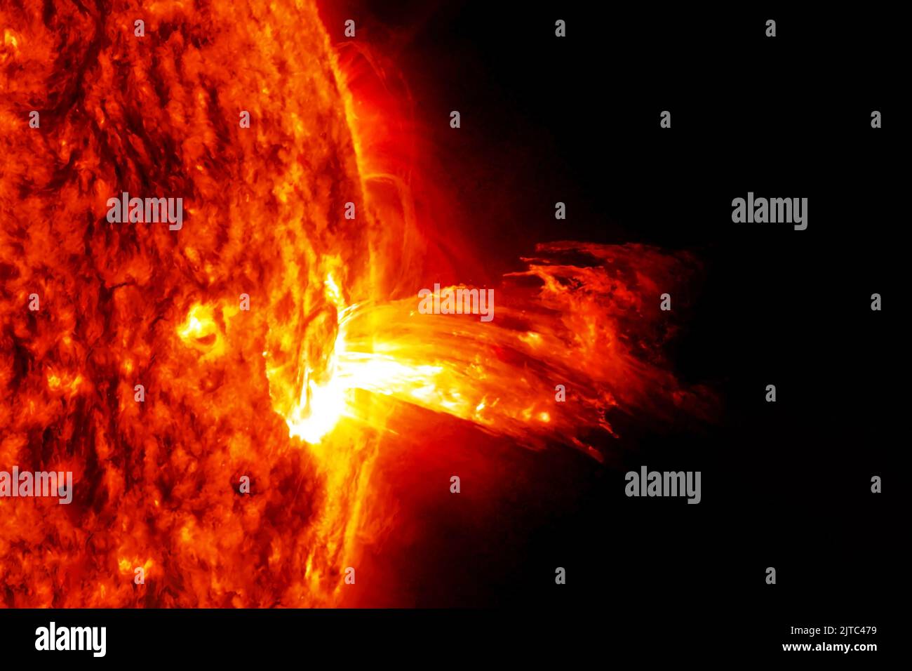 Flashes, storms on the Sun. Elements of this image furnished by NASA ...