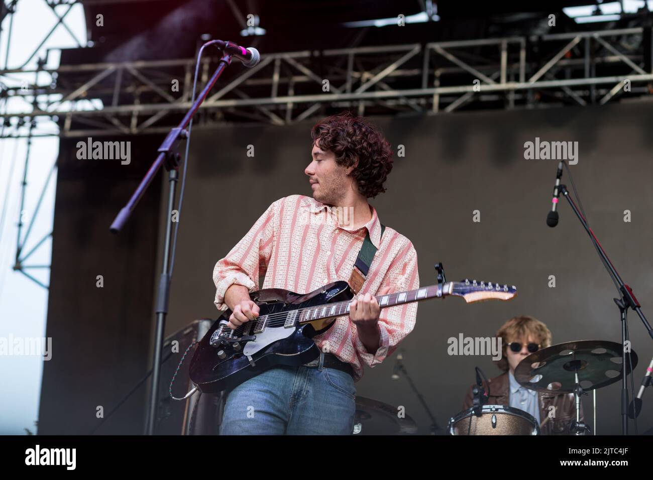 The hawaian artist Eli Smart perform live with the band in Turin during ...