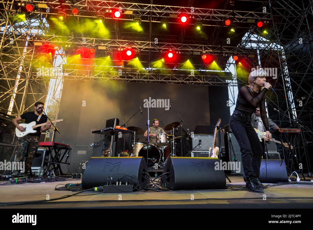 the band hurray for the riff raff performs live in Turin during the ...