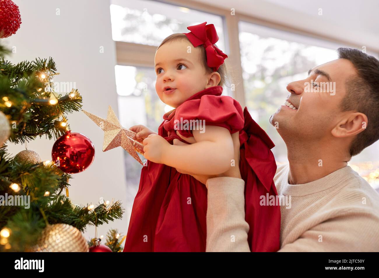 Smiling father christmas decoration hi-res stock photography and images ...