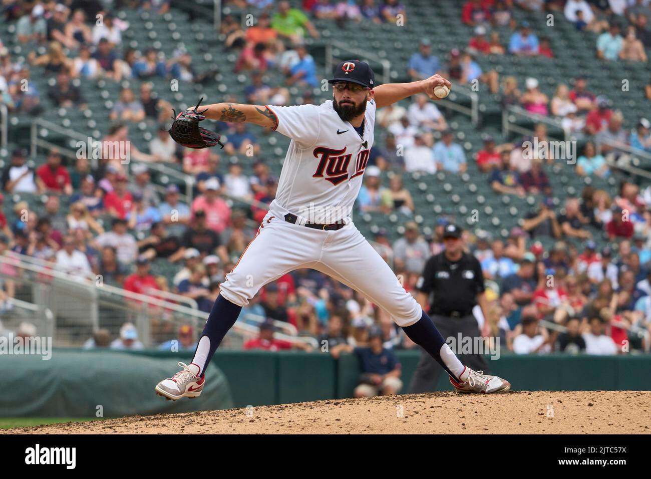 August 28 2022: Minnesota pitcher Devin Smeltzer (31) throws a pitch ...