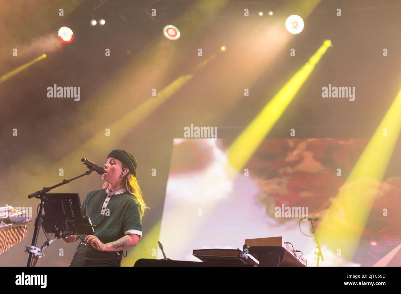 The gender fluid singer-songwriter Tash Sultana performs live during ...
