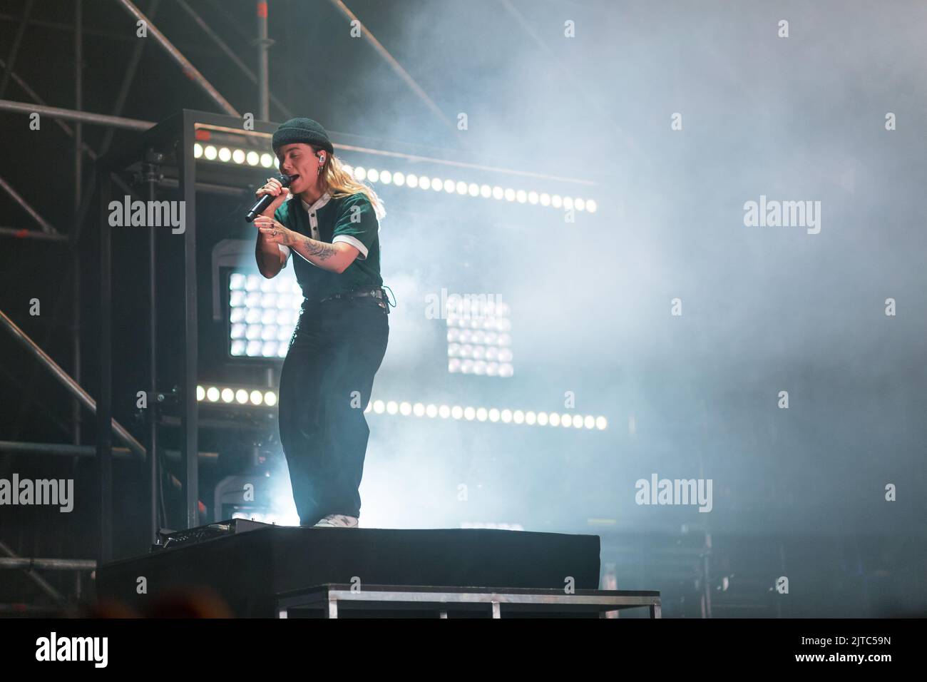 The gender fluid singer-songwriter Tash Sultana performs live during ...