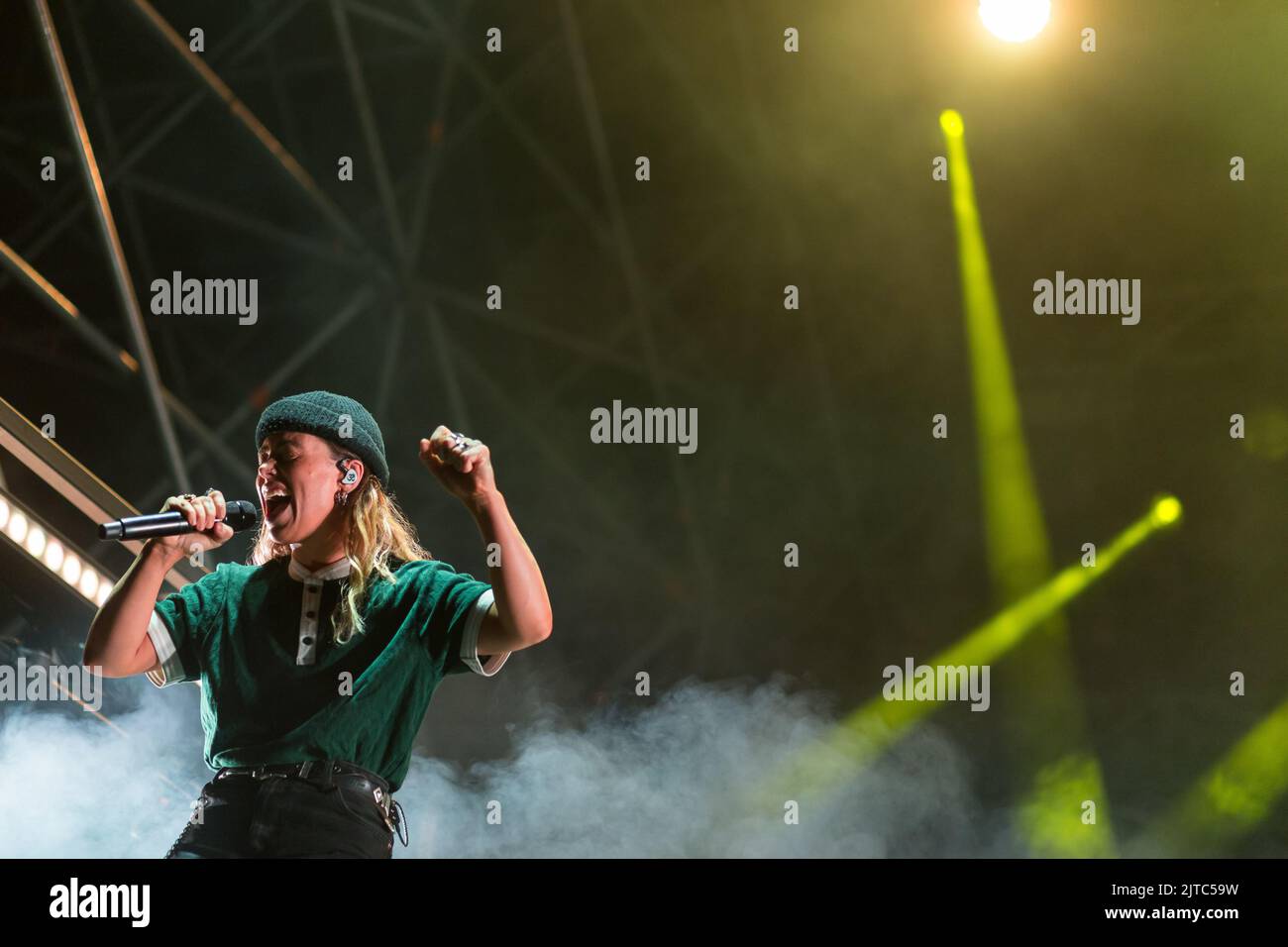 The gender fluid singer-songwriter Tash Sultana performs live during ...
