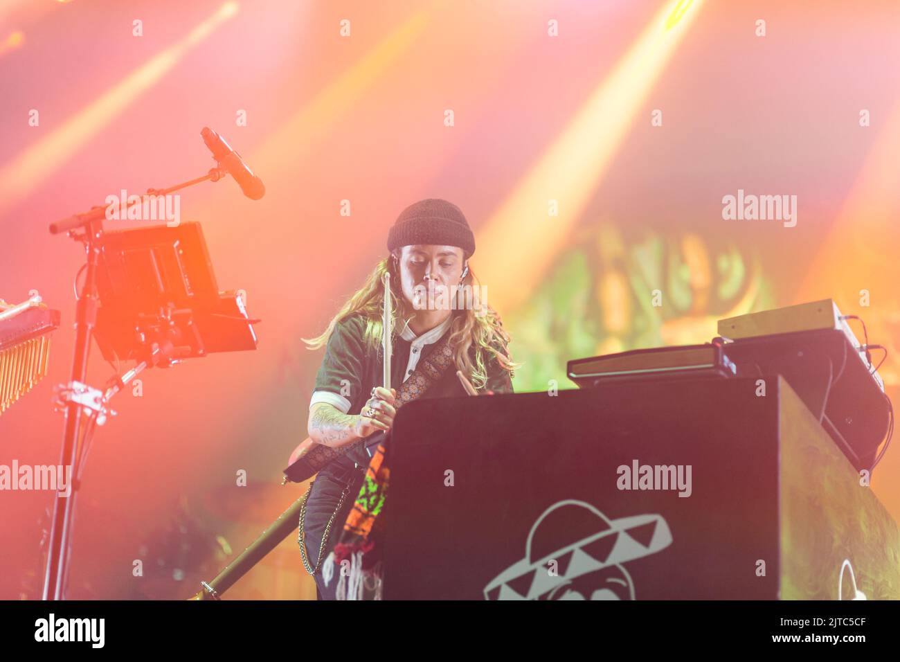 The gender fluid singer-songwriter Tash Sultana performs live during ...