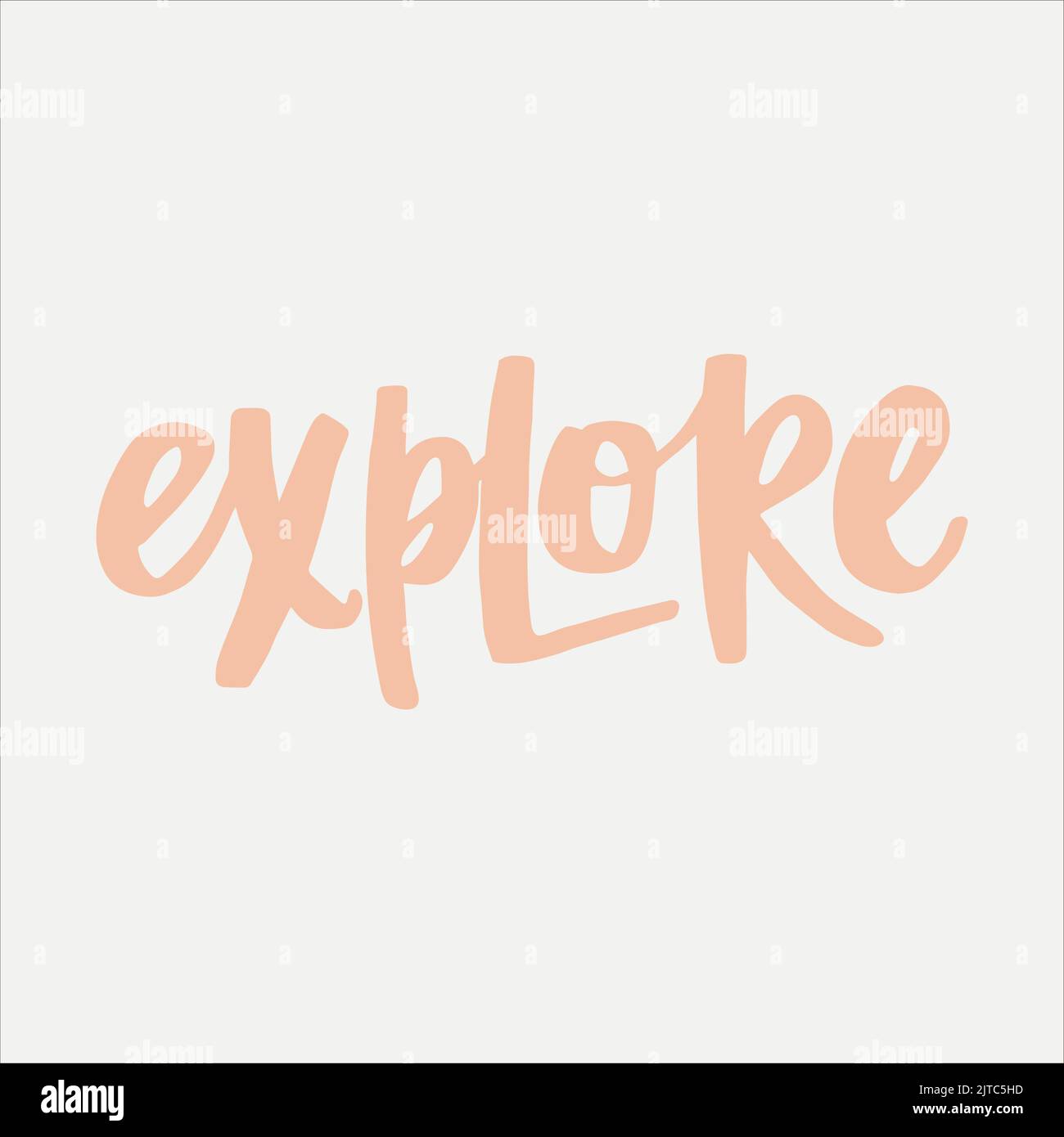 Explore - handwritten with a paintbrush word. Modern calligraphy ...