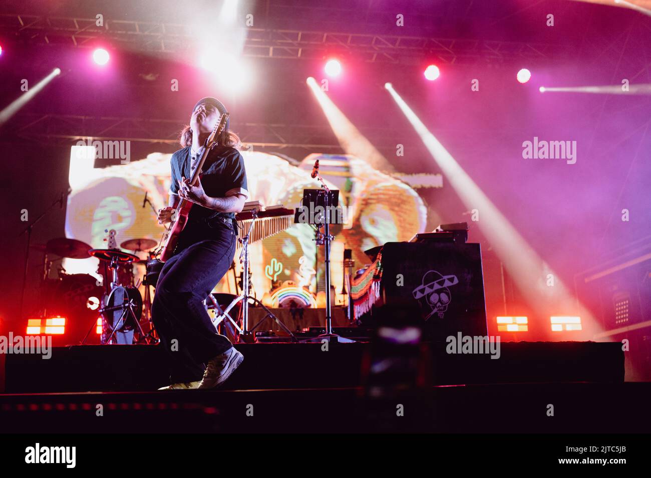 The gender fluid singer-songwriter Tash Sultana performs live during ...