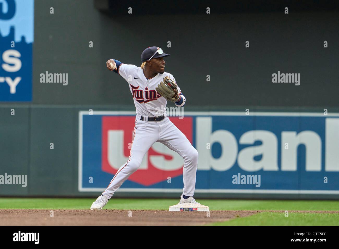 Minneapolis, US, August 28 2022: Minnesota second baseman Nick Gordon ...