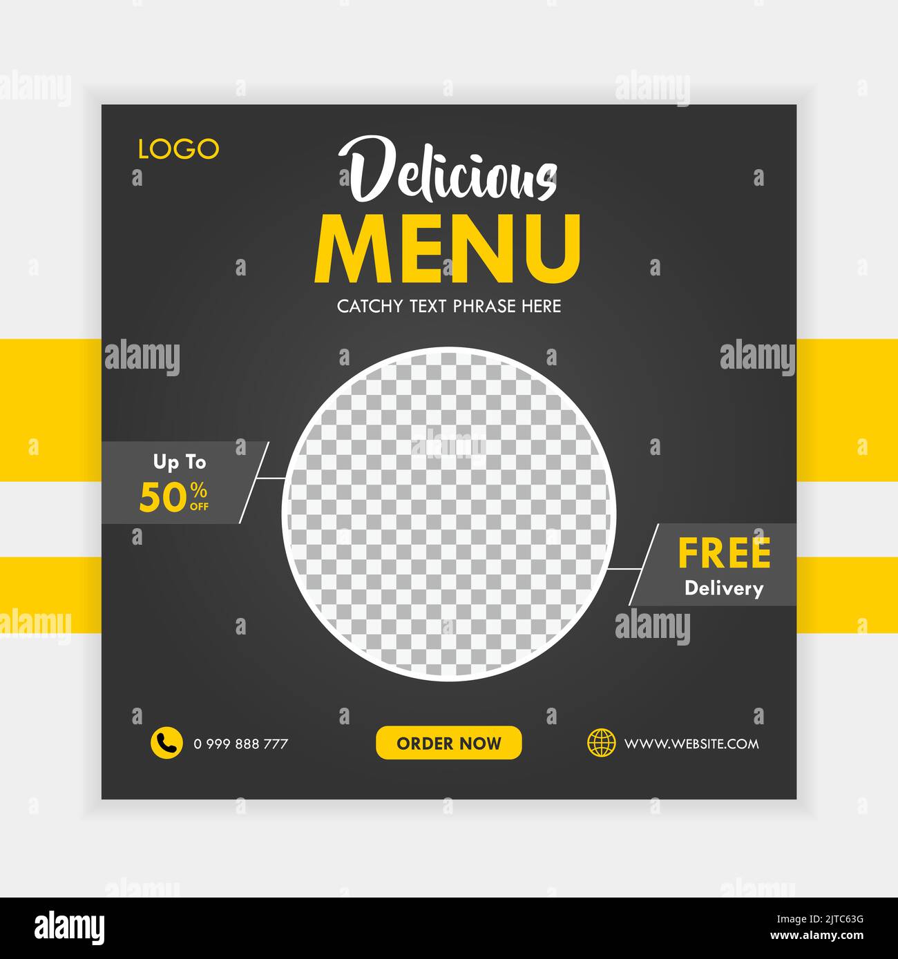 Delicious Restaurant Food Social Media Post Square Design Promotion ...
