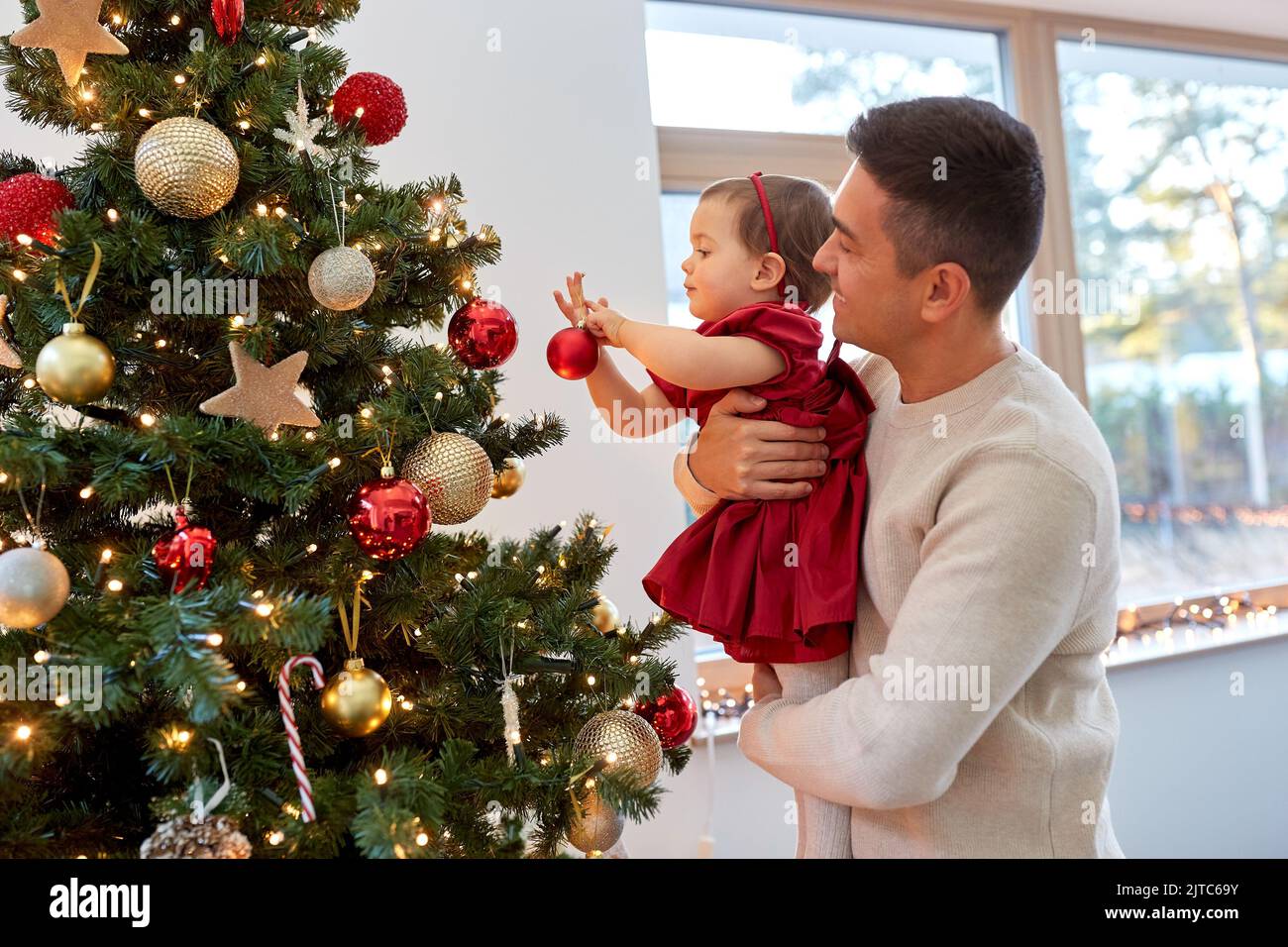 Smiling father christmas decoration hi-res stock photography and images ...
