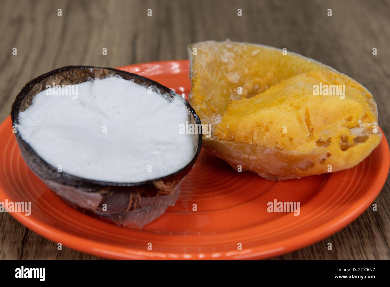 Frozen dessert is served with an authentic Italian dish with coconut ...