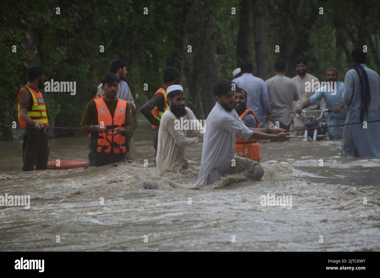 Peshawar, Pakistan. 26th Aug, 2022. Torrential rains and storms cause ...
