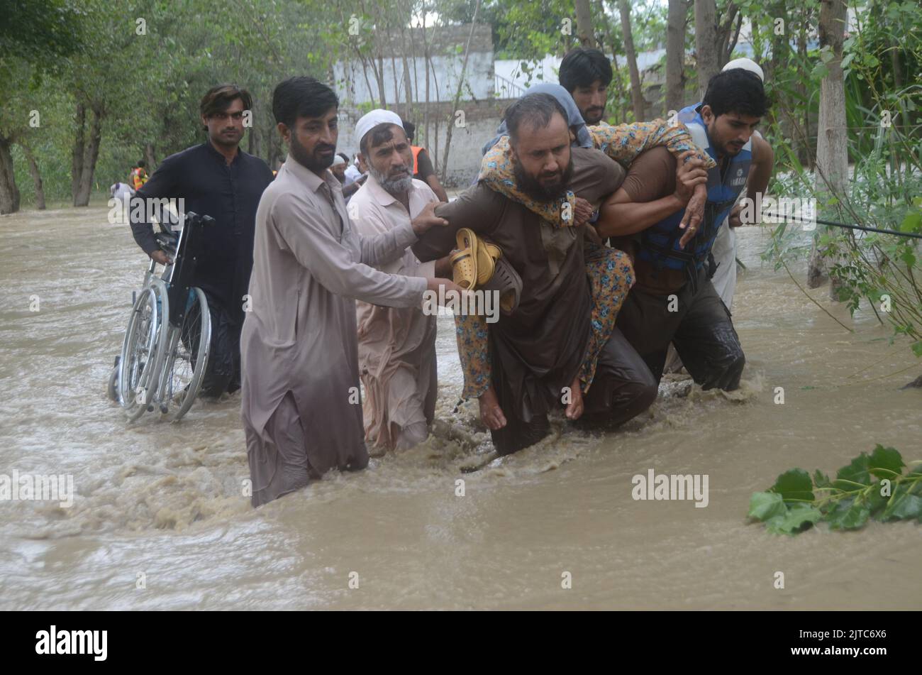 Peshawar, Pakistan. 26th Aug, 2022. Torrential rains and storms cause ...