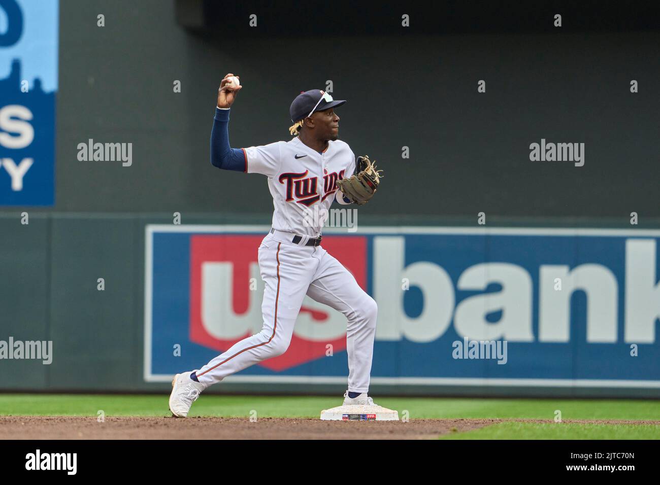 Minneapolis, US, August 28 2022: Minnesota second baseman Nick Gordon ...