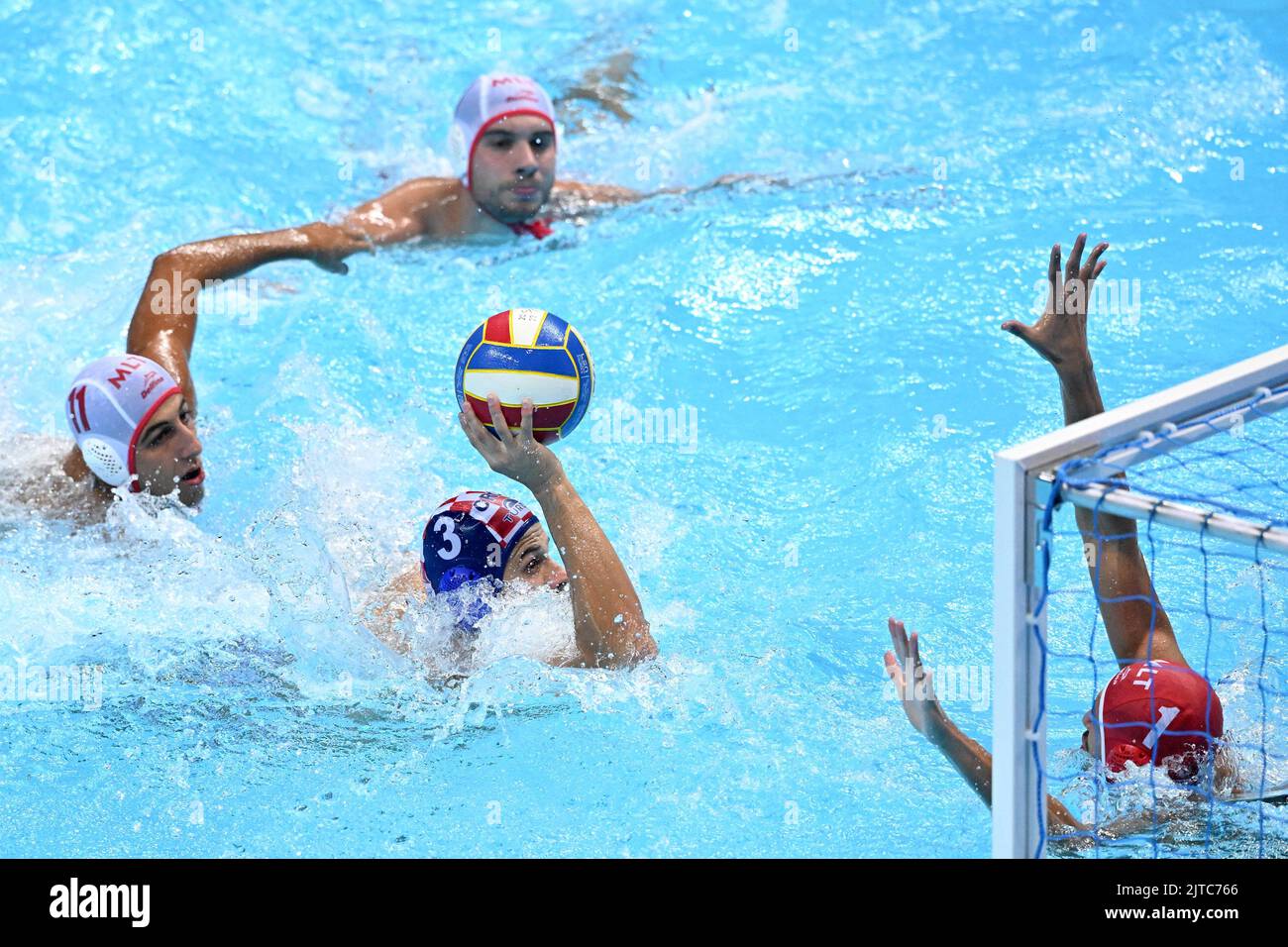 SPLIT, CROATIA - AUGUST 29: Loren Fatovic of Croatia in action during ...