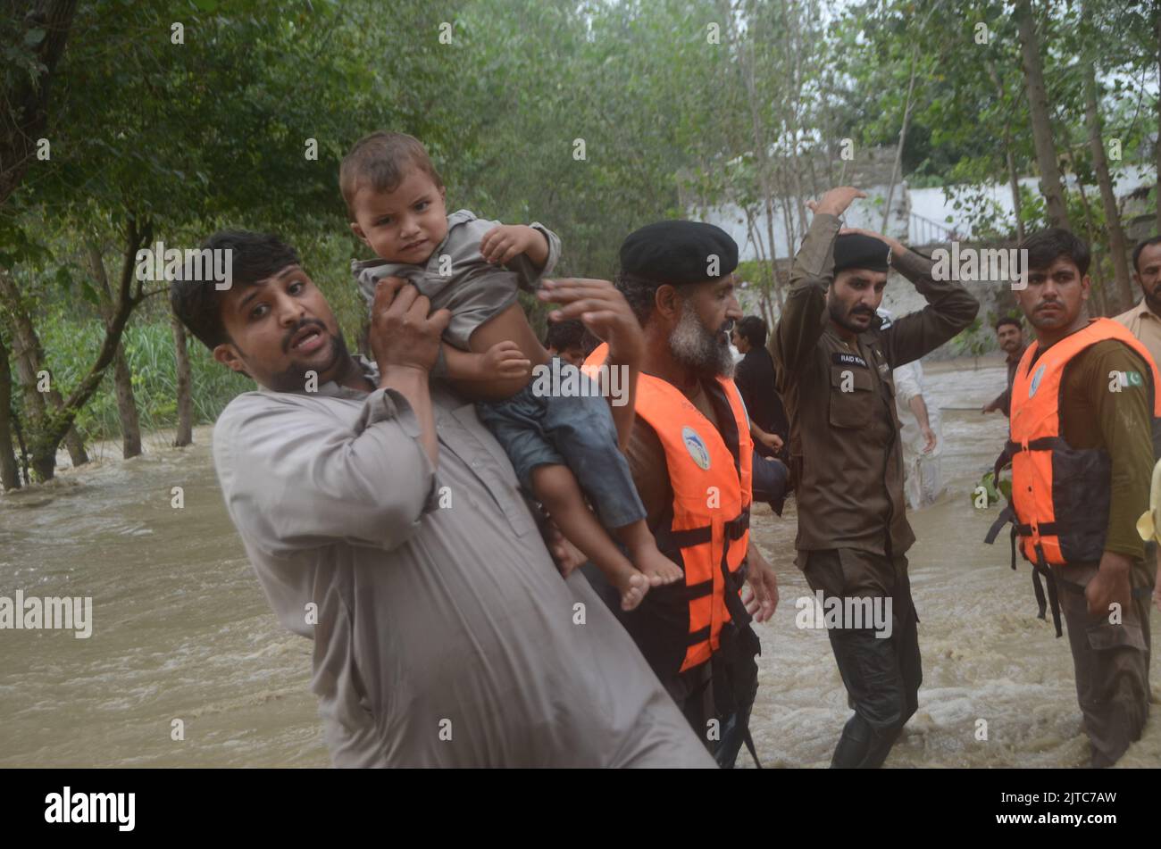 Peshawar, Pakistan. 26th Aug, 2022. Torrential rains and storms cause ...