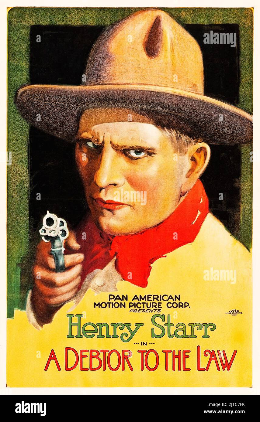 Old Western Movie - Vintage film poster - Movie poster for the American western film A Debtor to ...