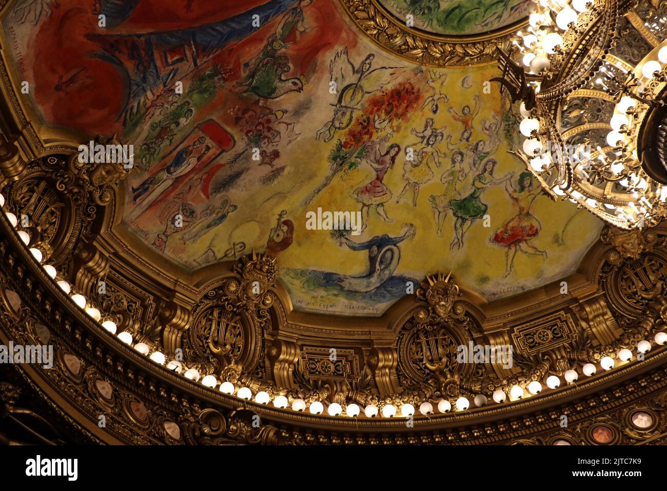 Ceiling of the Opera Garnier painted by Chagall Stock Photo - Alamy