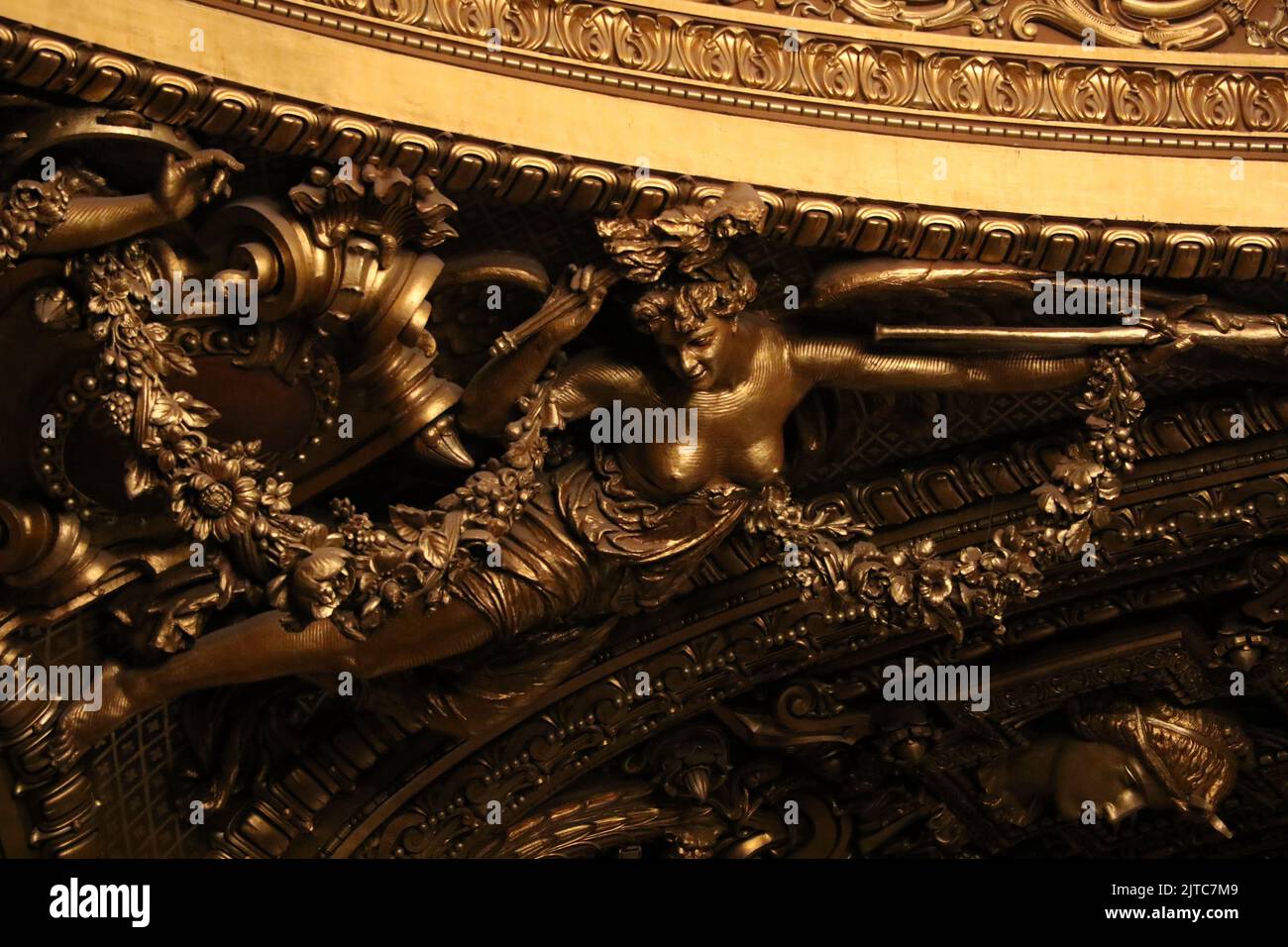 Detail of the Palais Garnier, the National Opera of Paris Stock Photo ...