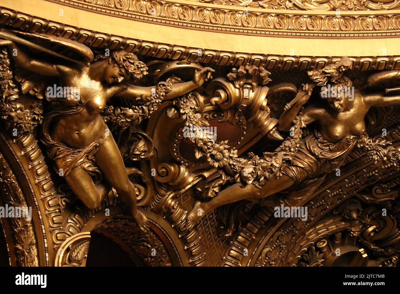 Detail of the Palais Garnier, the National Opera of Paris Stock Photo ...