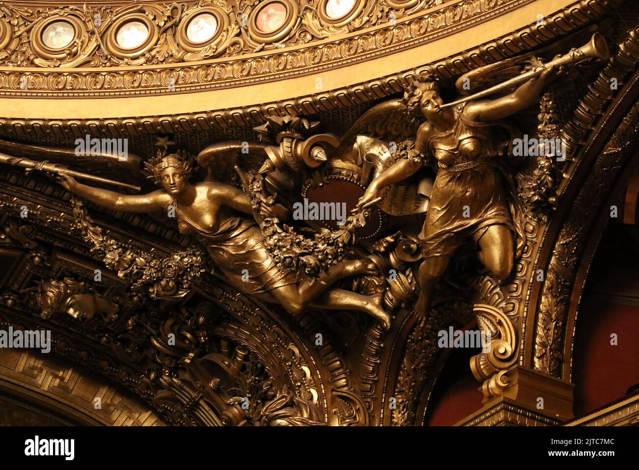 Detail of the Palais Garnier, the National Opera of Paris Stock Photo ...