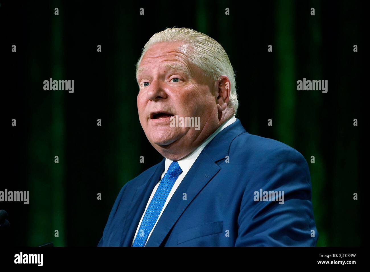 Ontario Premier Doug Ford speaks to the Association of Municipalities ...