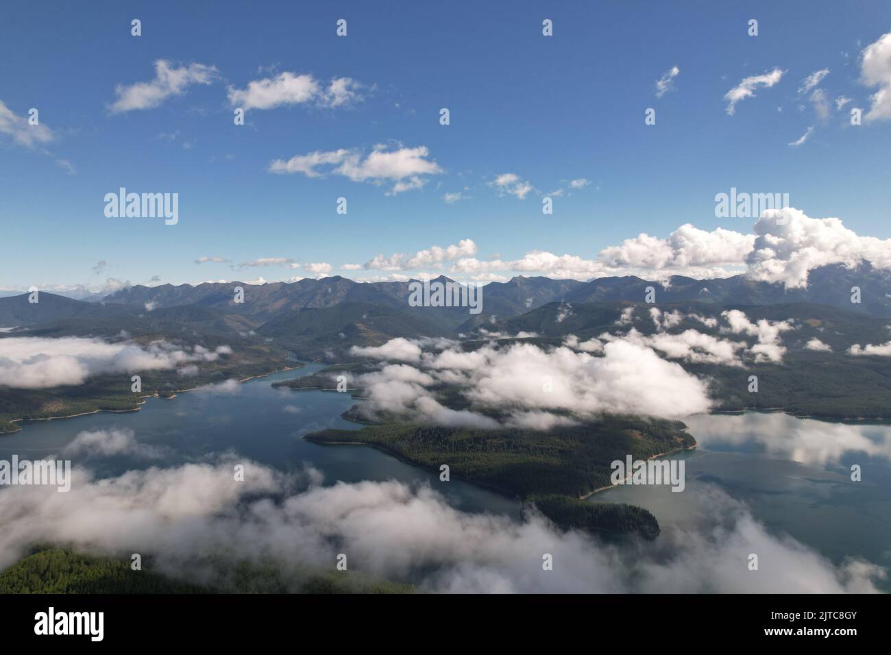 Aerial shot beautiful blue alpine hi-res stock photography and images ...