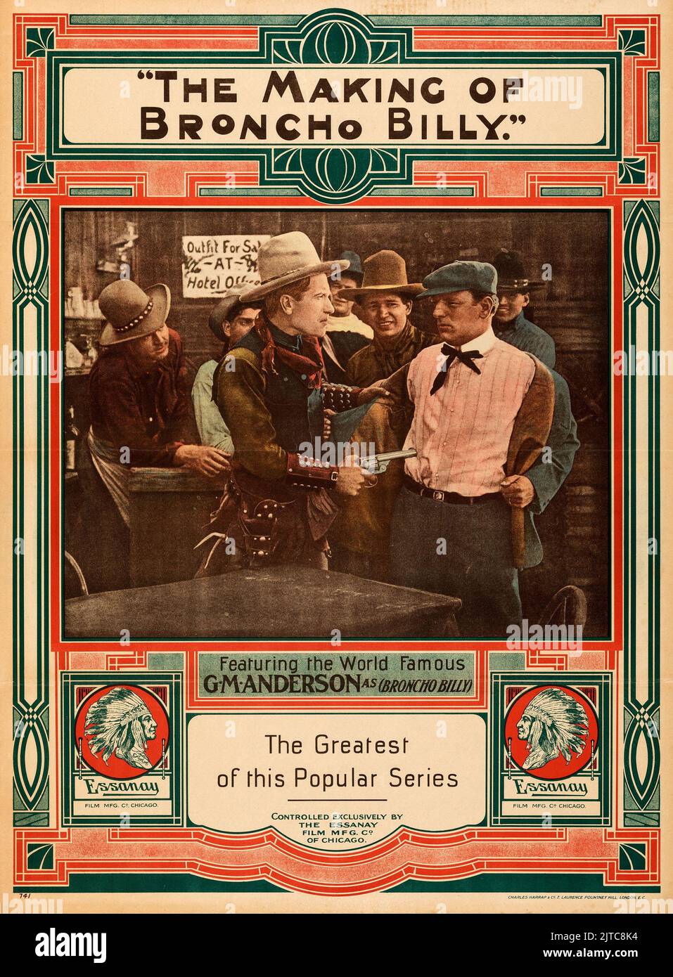 Old Western Movie - Vintage film poster - The Making of Broncho Billy ...