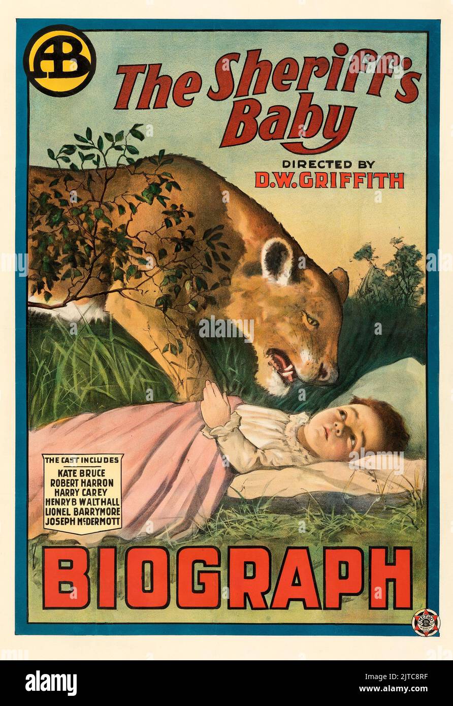 Old Western Movie - Vintage film poster - The Sheriff's Baby (Biograph ...