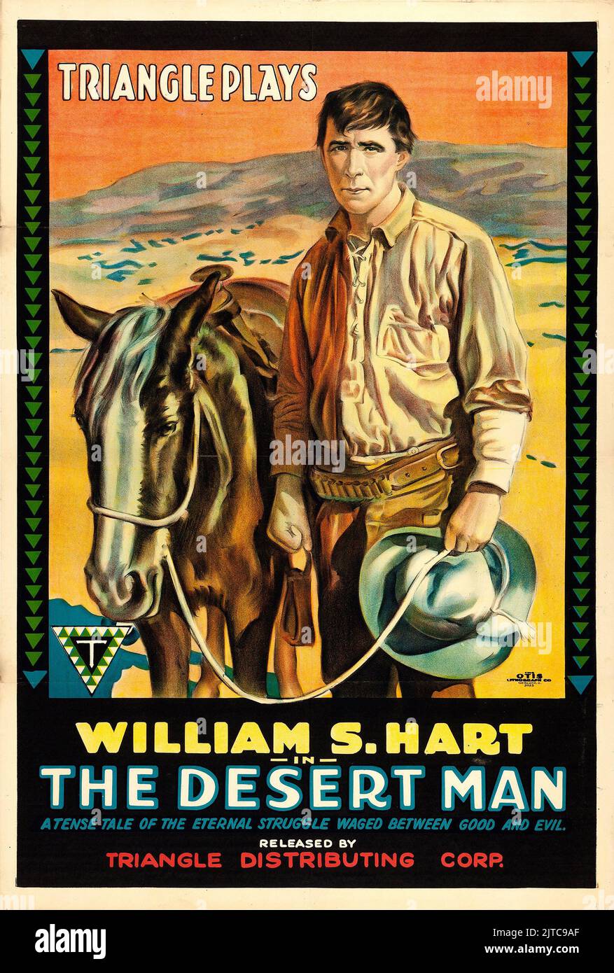 Old Western Movie - Vintage film poster for the 1917 film The Desert ...