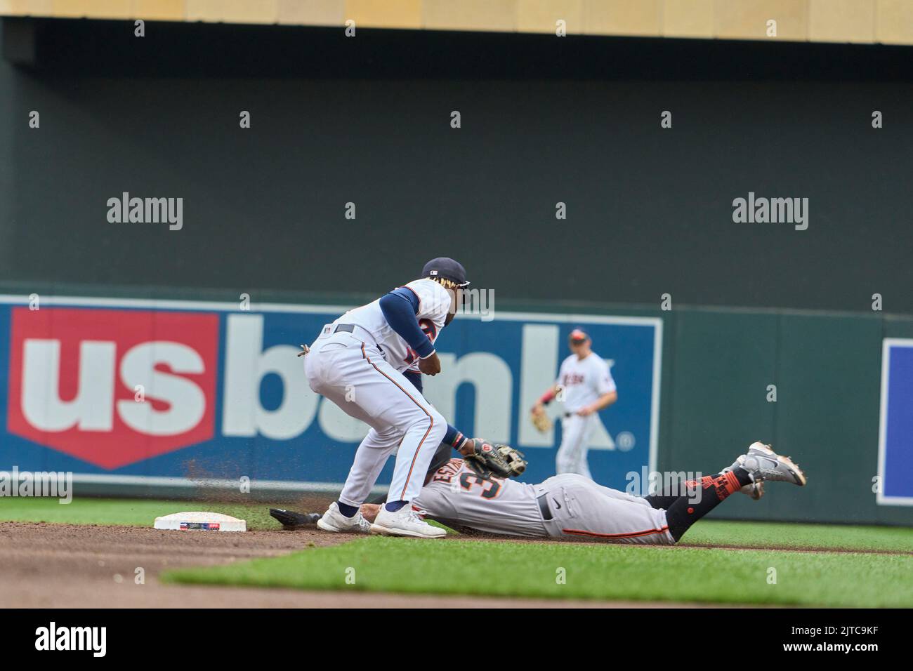 Minneapolis, US, August 28 2022: Minnesota second baseman Nick Gordon ...