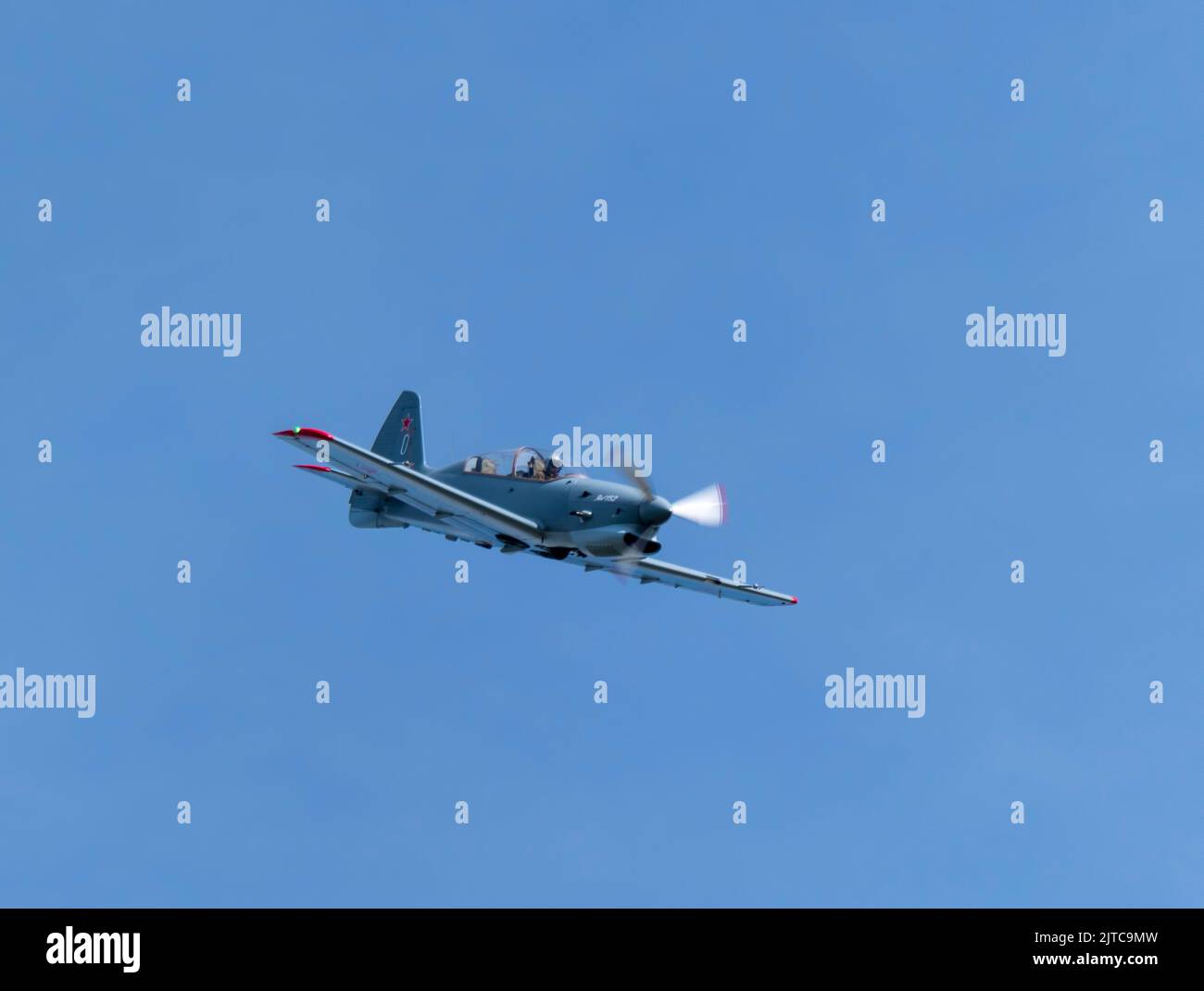 Moscow Russia Zhukovsky Airfield 25 July 2021: aerobatic yak-152 ...