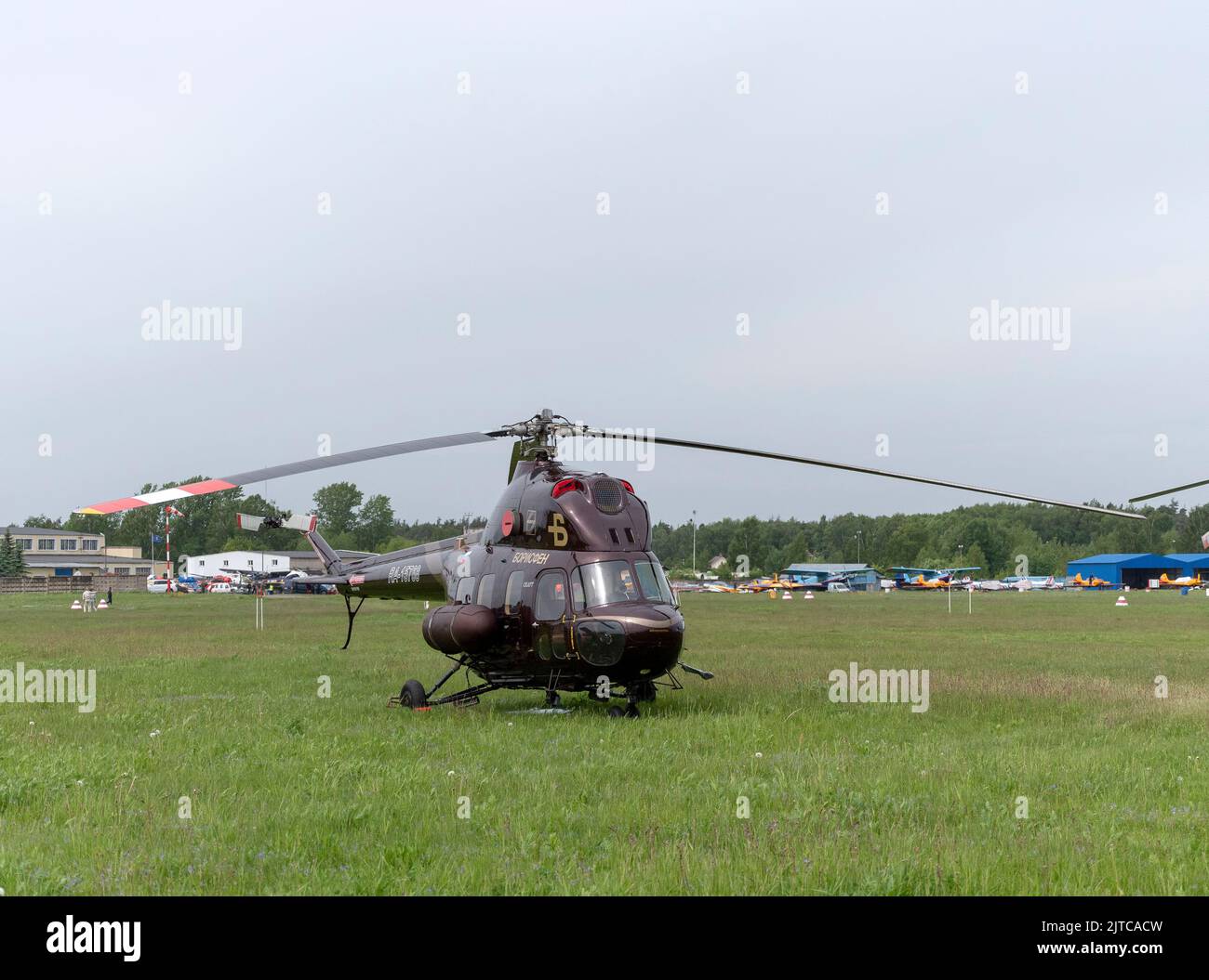 ZHUKOVSKY, RUSSIA - SEPTEMBER 01, 2019: Demonstration of the Mi-2 ...