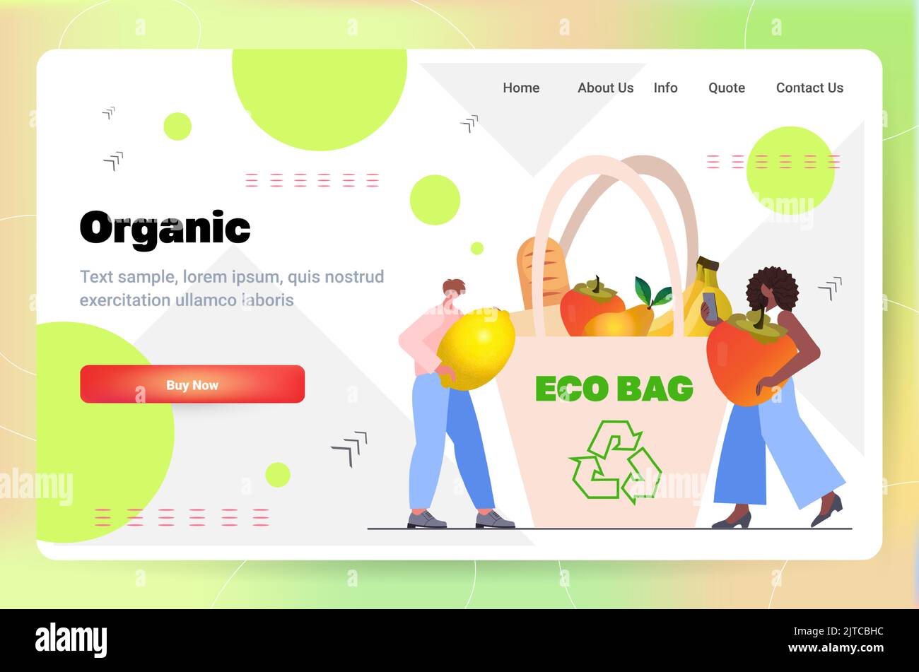 mix race people holding shopping bags full of fruits and vegetables eco ...