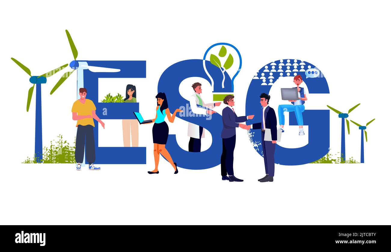 people using digital gadgets sustainable ESG development responsibility ...