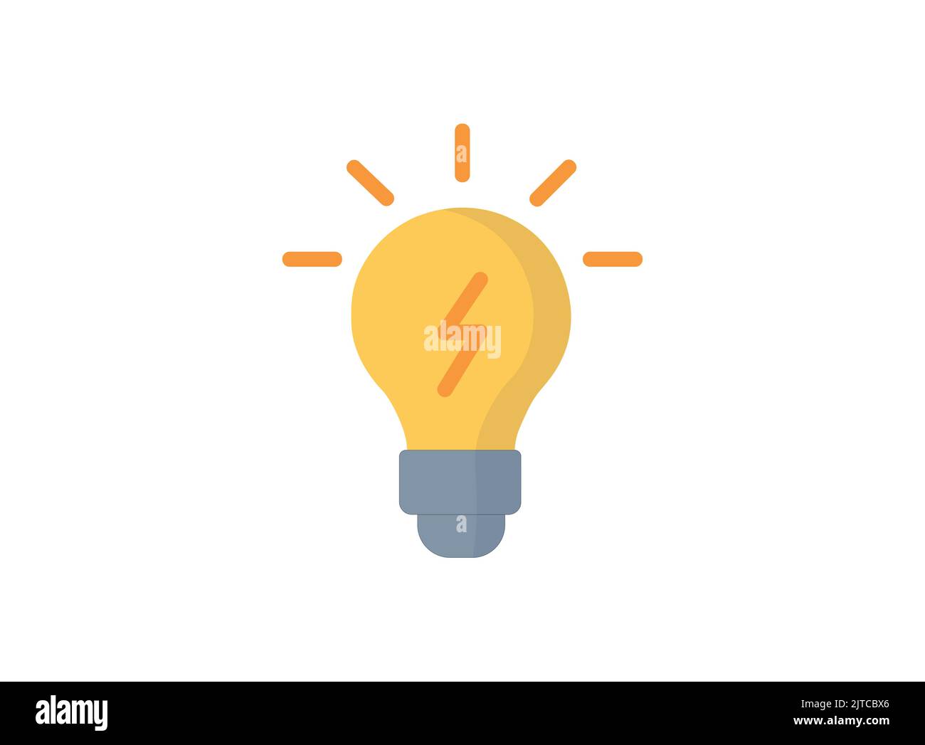 Colorful light bulb icon. Concept of electricity and energy crisis ...