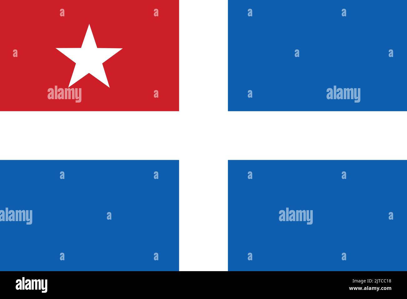 flag of Cretan State, Europe. flag representing extinct country, ethnic ...