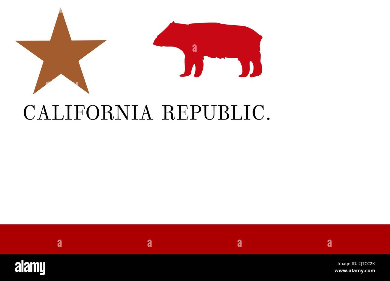 flag of First Bear California 1846, America. flag representing extinct ...