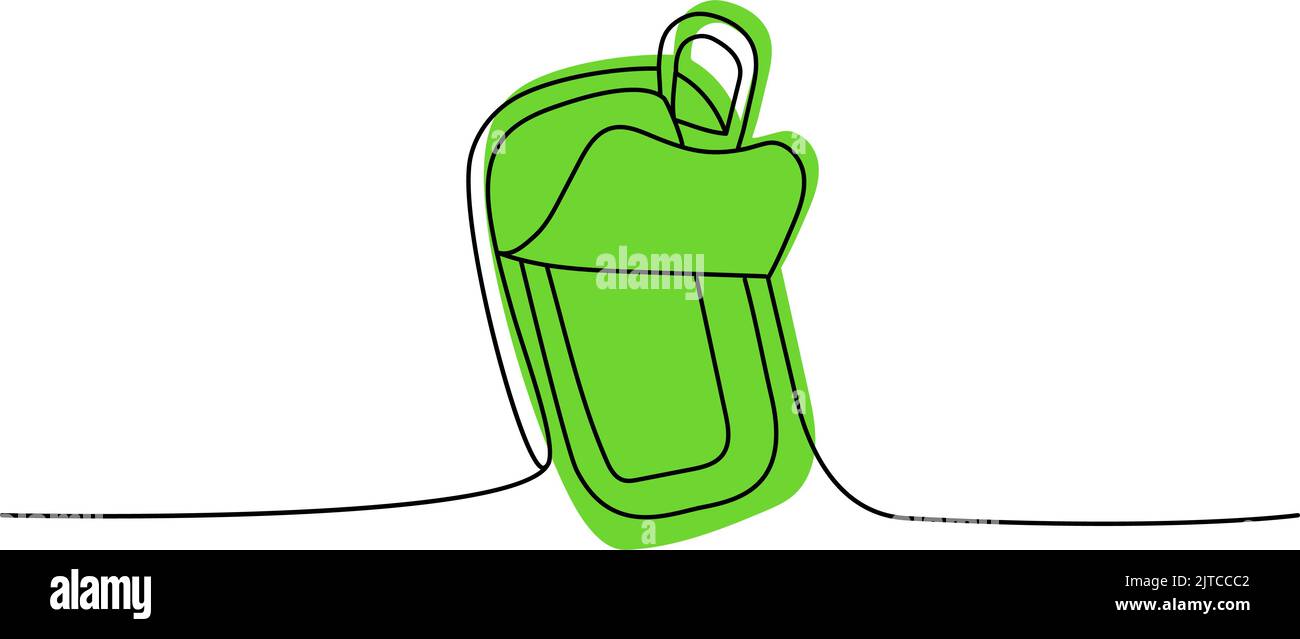 Tuna can one line colored continuous drawing. Aluminum food can ...