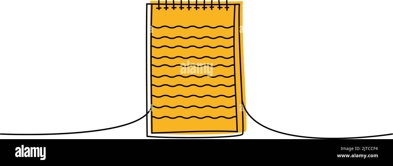 Notebook one line colored continuous drawing. Copybook continuous one ...