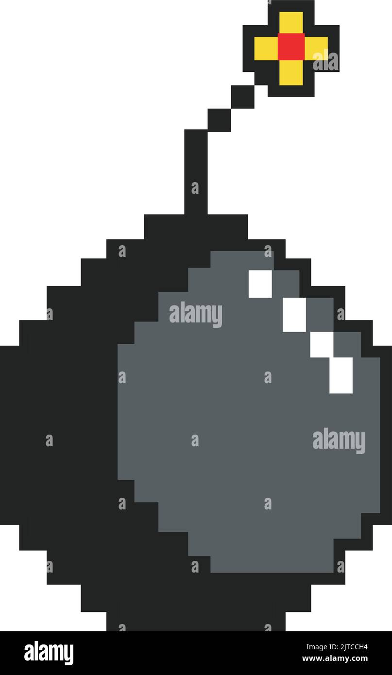 pixel art bomb Stock Vector Image & Art - Alamy