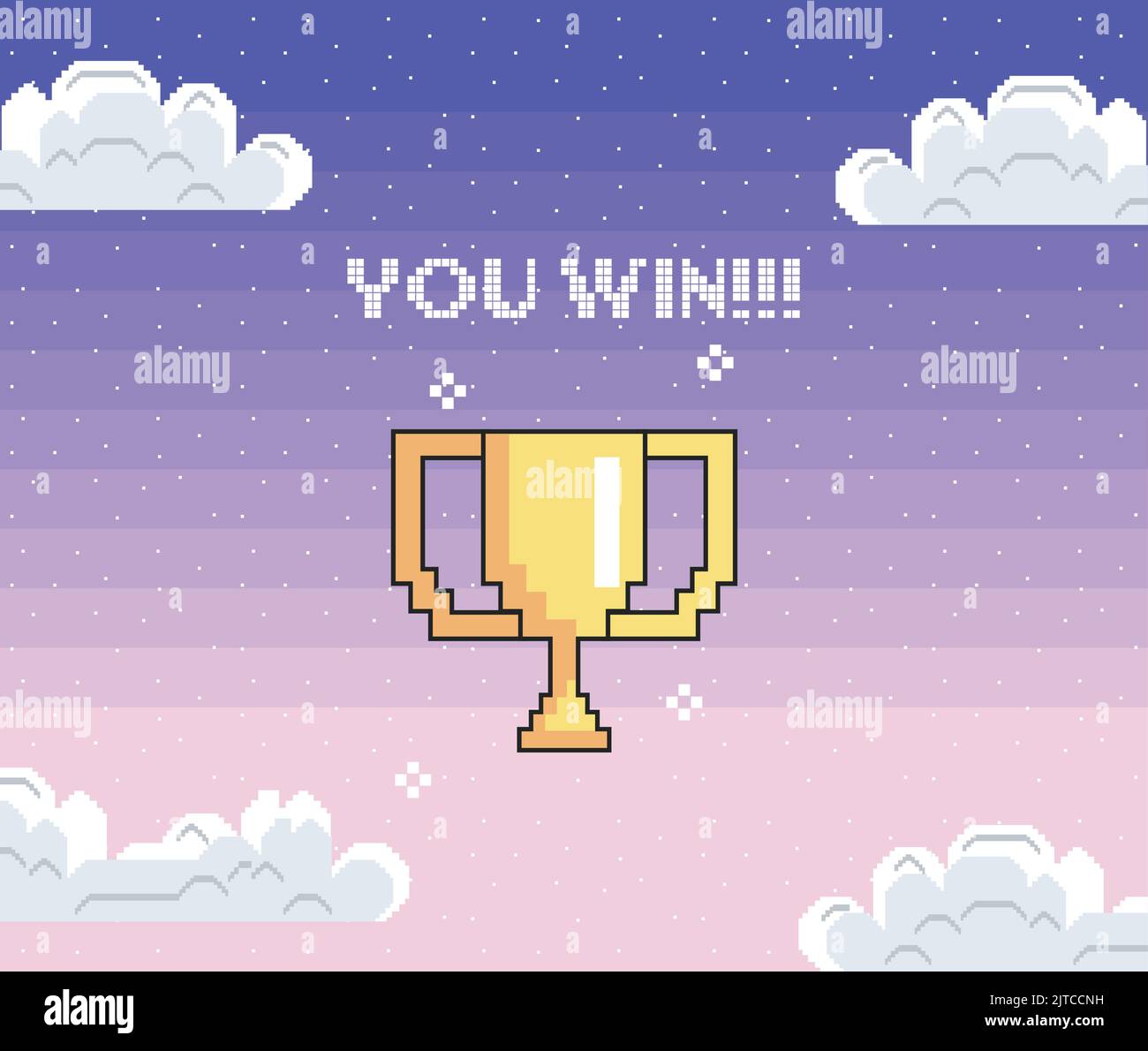 Pixel art bit win hi-res stock photography and images - Alamy