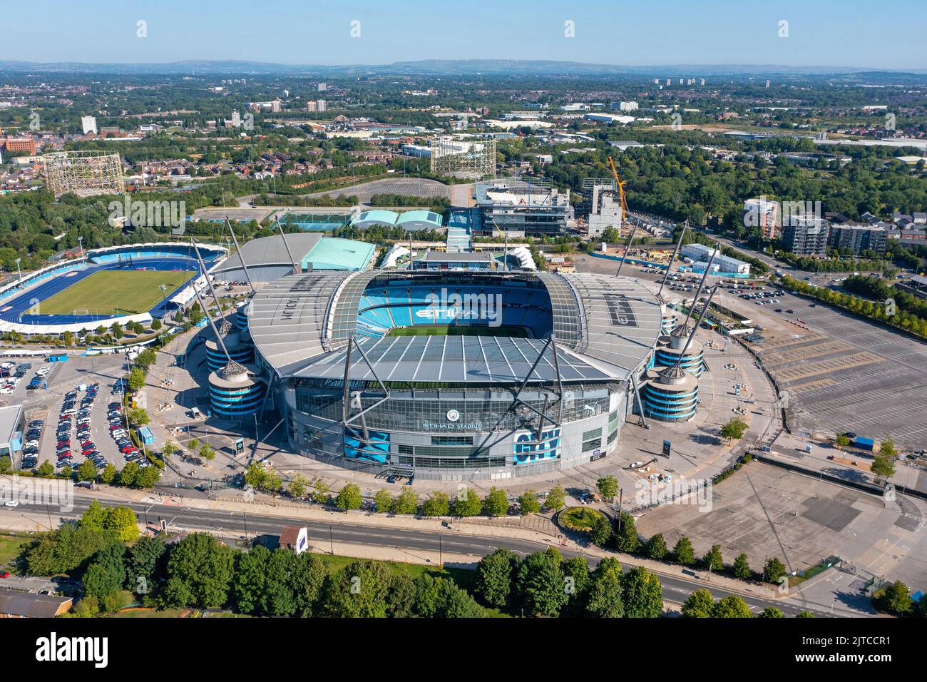 Manchester City, Etihad Stadium. Aerial Image. 12th August 2022 Stock ...