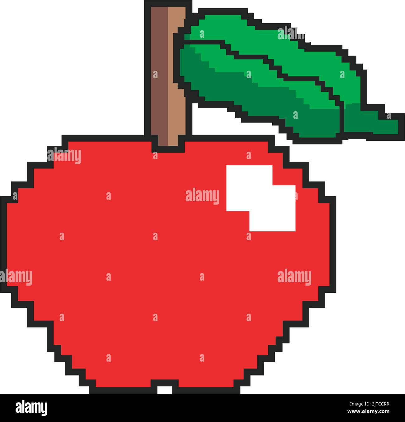 apple pixel art style Stock Vector Image & Art - Alamy