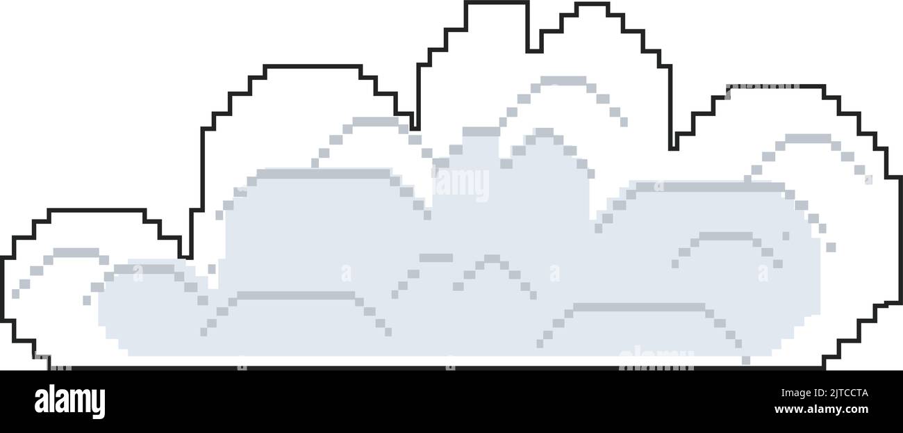 cloud sky pixel art style Stock Vector Image & Art - Alamy