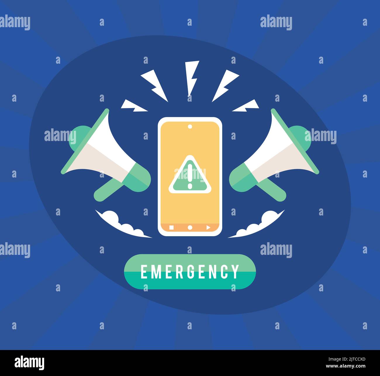 emergency call with megaphones Stock Vector Image & Art - Alamy