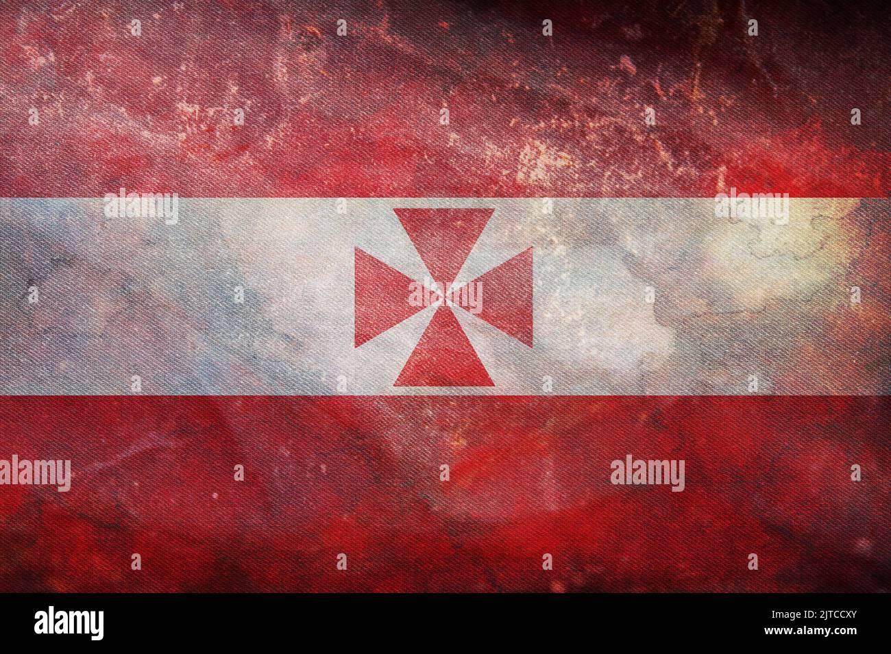 retro flag of Kingdom of Rimatara 1856 1891, Australia Oceania with ...