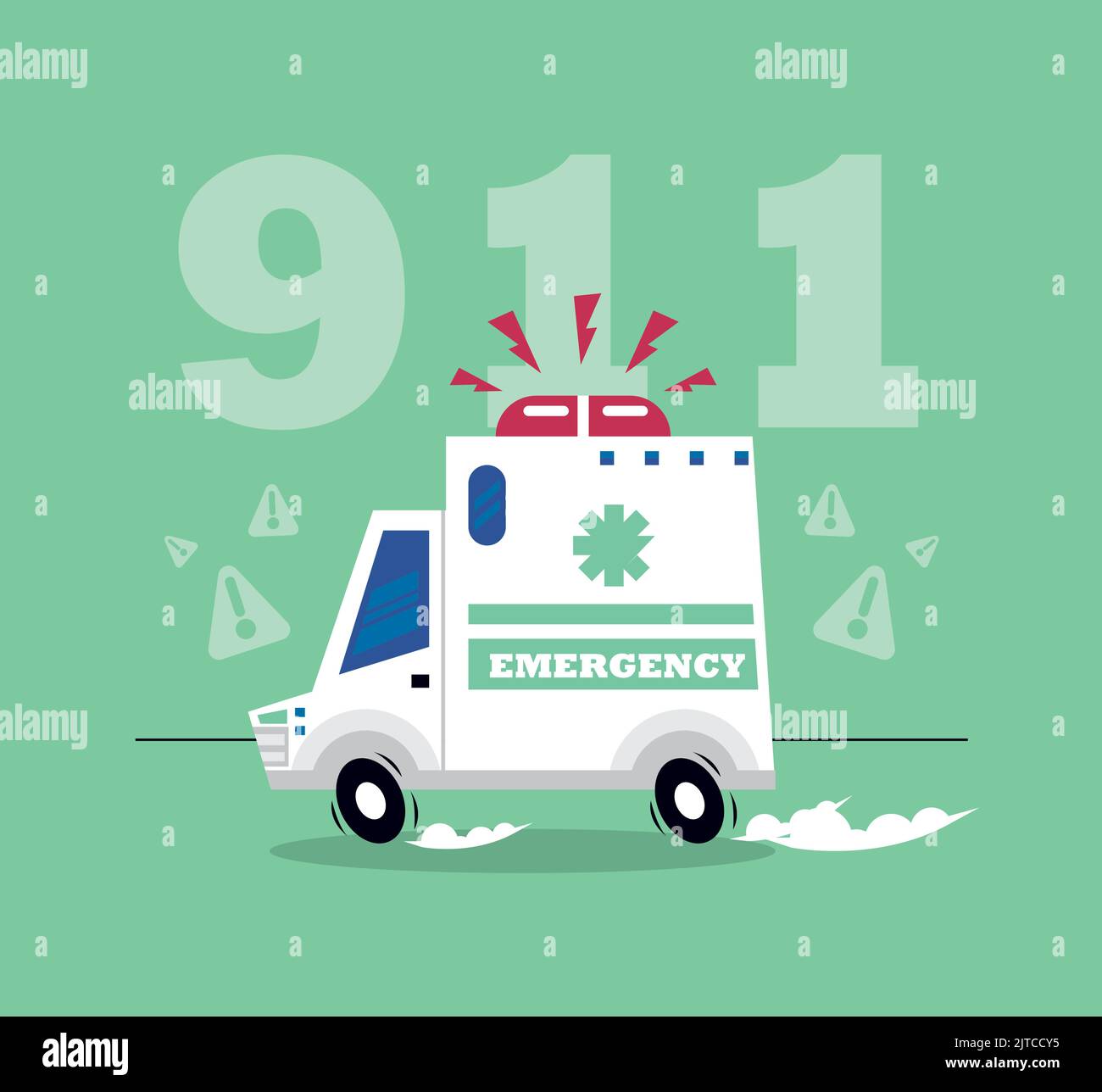 911 and emergency ambulance Stock Vector Image & Art - Alamy